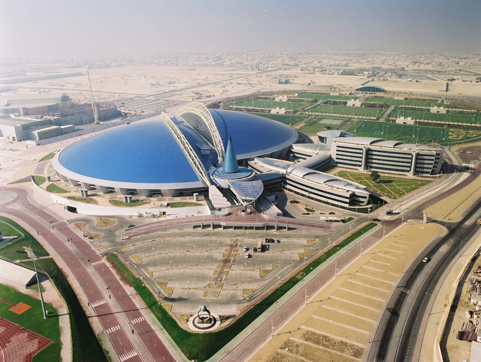 Sports Hall at Khalifa Sports City (Aspire Dome) | Building Legacies ...